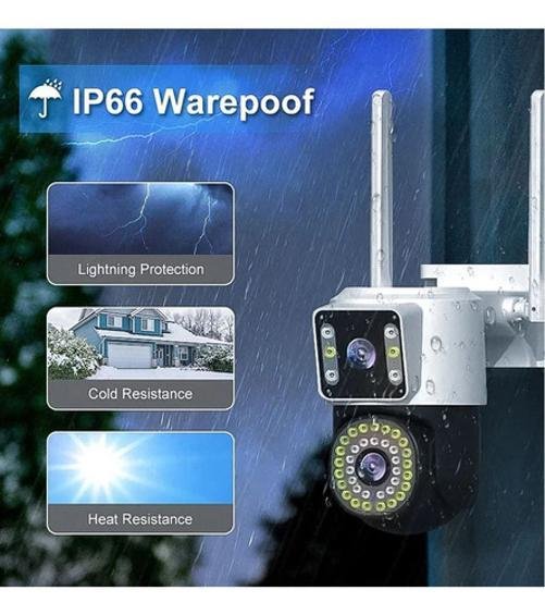 Câmera Wi-fi Lente Dupla 2em1 com Rastreamento Icsee Onvif | MadeiraMadeira