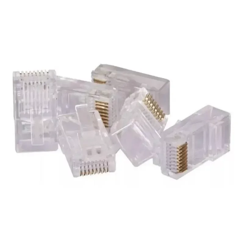 Kit 8 Conectores Rj45 Macho | MadeiraMadeira