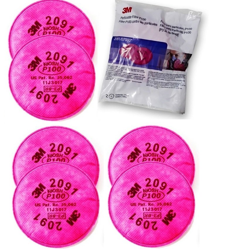 6 Filtros Filtro 2091 3m P3 P100 Para Partículas 3 Pares | MadeiraMadeira