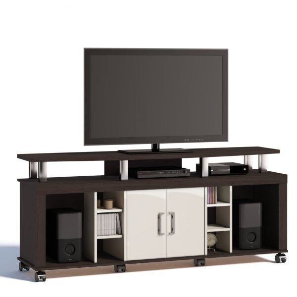 Rack para TV até 50 Polegadas Mega New com Rodízio Imcal | MadeiraMadeira
