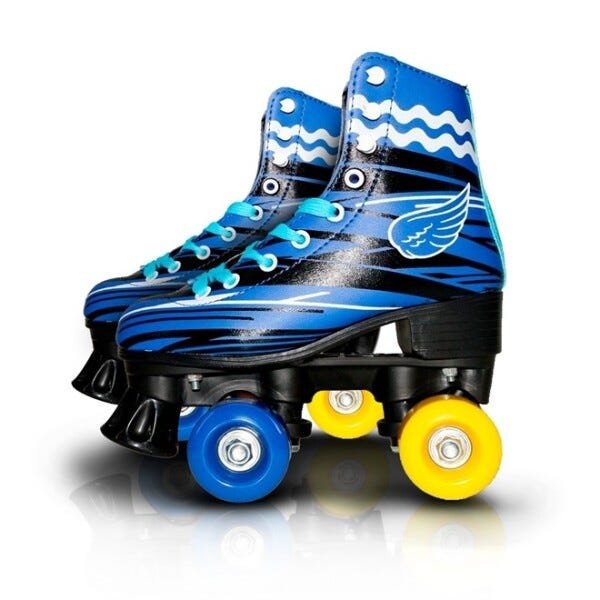 Patins 4 Rodas Roller Classico Azul N.30/31 Freio Frontal BW020AZ-30/31 ...