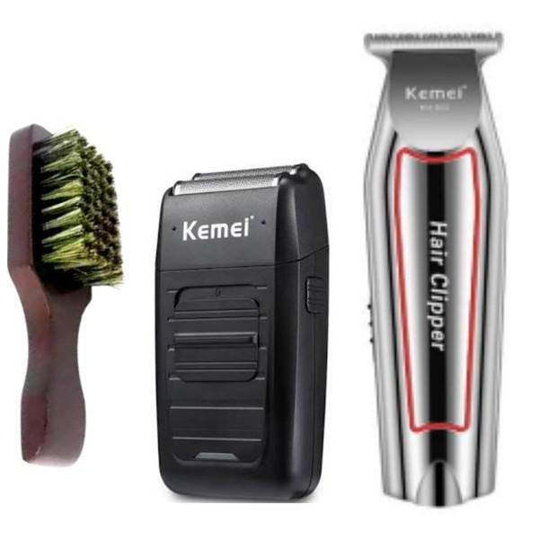 Maquina Cortar Barba Kemei Km032 + Shaver Kemei 1102 | MadeiraMadeira