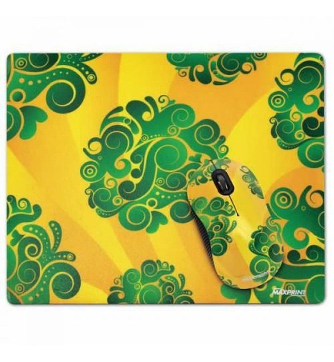 MOUSE USB + MOUSE PAD MAXPRINT LA FASHION COLOR - VERDE | MadeiraMadeira