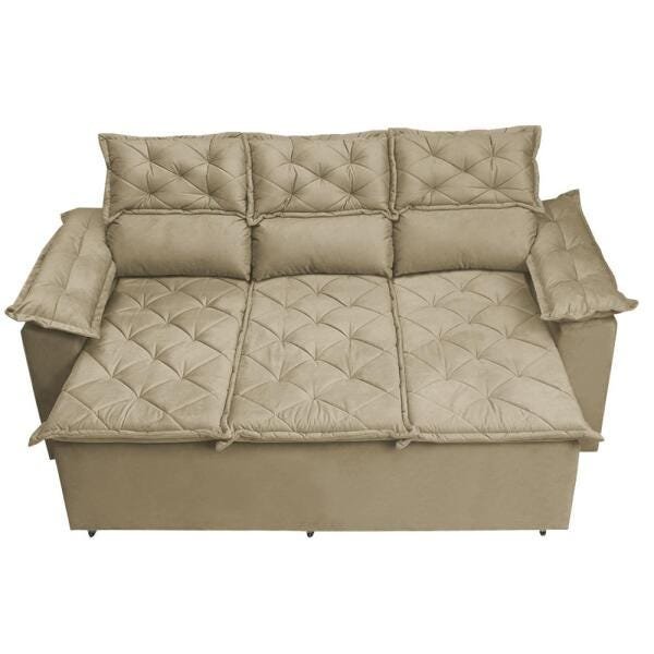 Conjunto de Sofá 3 e 2 Lugares Retrátil e Reclinável Cama Inbox Compact ...