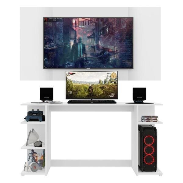 Mesa Gamer com Painel e Suporte Tv 55 Polegadas Guilda Multimóveis ...