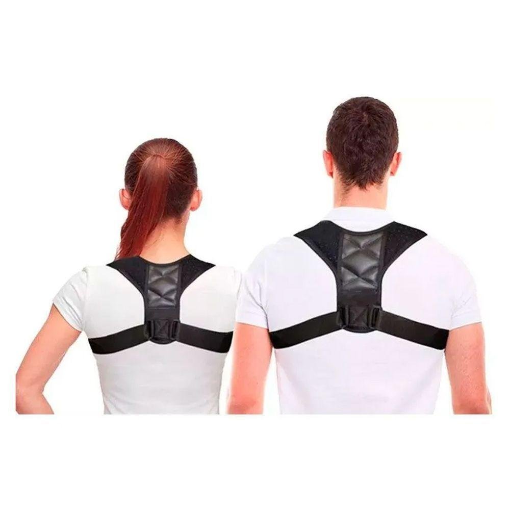 Colete Corretor Postural Sml Suporte Ajustável - Unissex Cor:preto ...