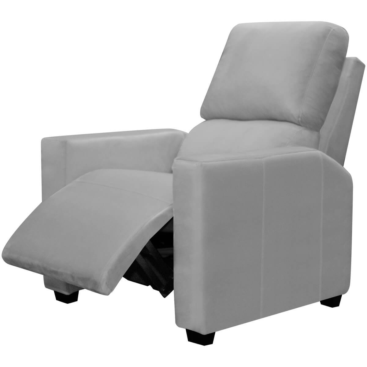 Poltrona do Papai Reclinável para Sala de Tv Cinema Zeus Veludo Cinza ...