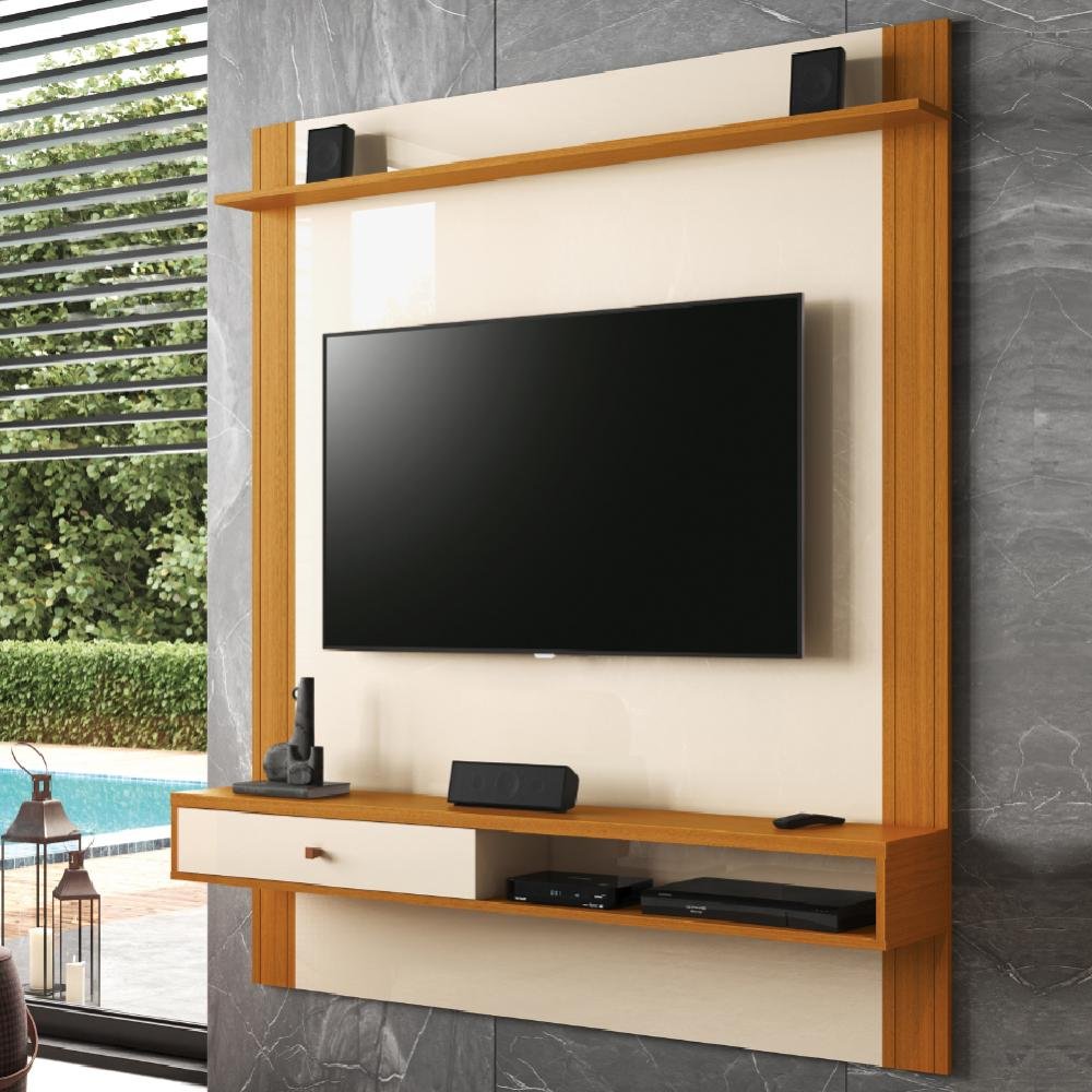 Painel Para TV Até 55 Polegadas 1,55m Condor Cedro /Off White ...