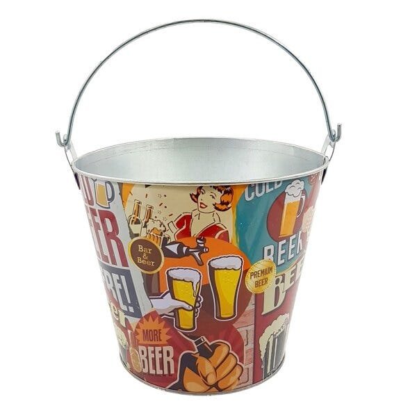 Balde de Gelo para Bebidas com Alça/ Abridor Bar 7,6 Litros ...