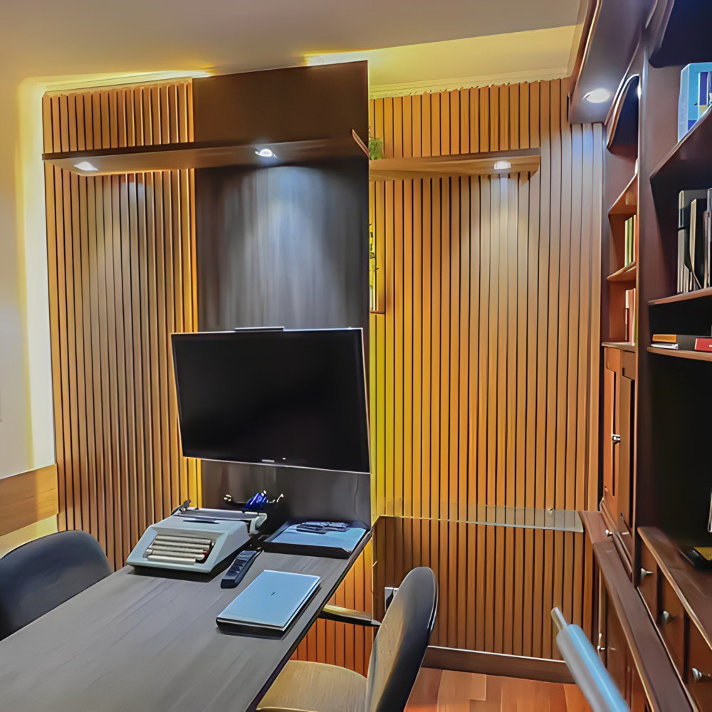 40 Ripado Freijó Mdf 45x11,5cm - Cobre (2m²) | MadeiraMadeira