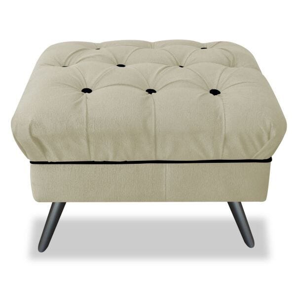 Puff Mariana Suede Bege | MadeiraMadeira