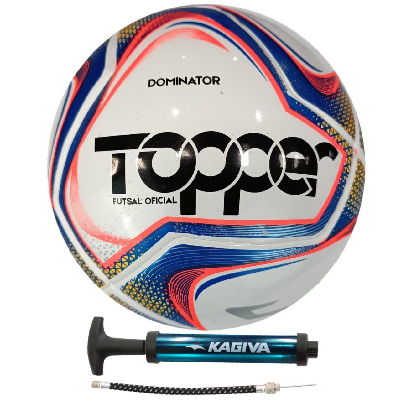 Bola de Futsal Topper Dominator Td1 + Bomba de ar | MadeiraMadeira