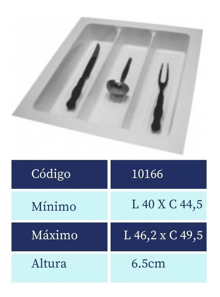 Divisória De Talheres Grandes Para Gavetas De Cozinha 10166 Medida 46 ...
