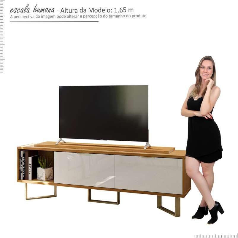 Rack Para TV 65 Polegadas Sagary 1.8 EAX Móveis Tauari/Off White ...