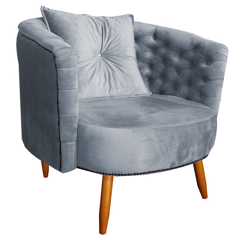 Poltrona Sofia Moderna Captonê Graffite | MadeiraMadeira