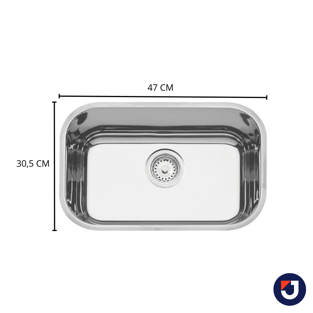 Cuba Retangular em Aço Inox Alto Brilho 47x30 Cm 94022207 Tramontina ...
