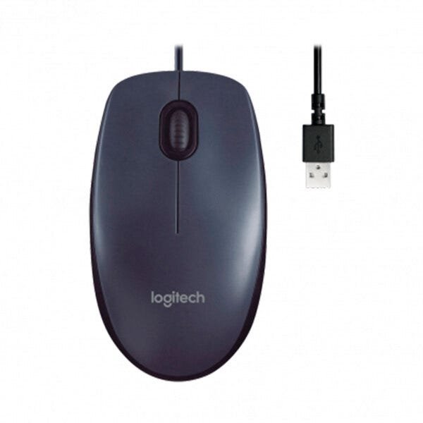 Mouse Logitech M100, USB, 1000DPI, Preto | MadeiraMadeira