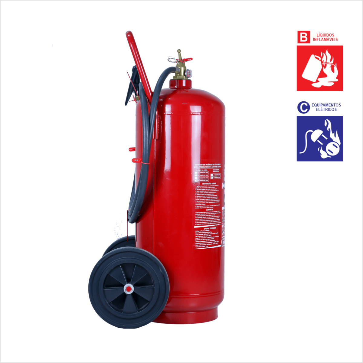 EXTINTOR INDUSTRIAL PQS 50KG BC - 80B-C MOCELIN | MadeiraMadeira