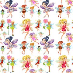 Papel de Parede fadas fofas voando | MadeiraMadeira