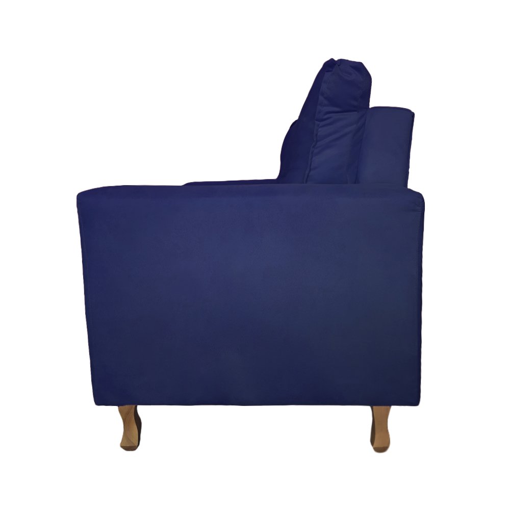 Sofá Davi 2 Lugares Suede Azul Marinho - Dominic Decor | MadeiraMadeira