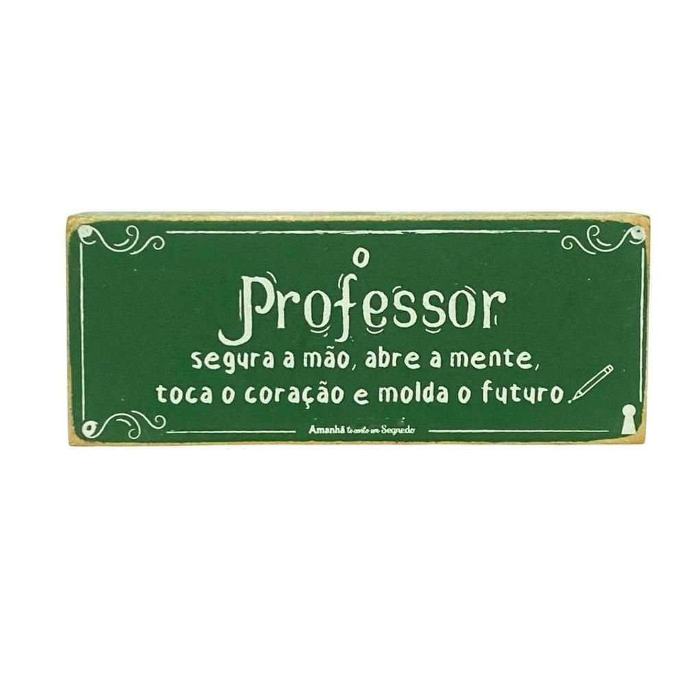 Quadro Box Professor em Mdf Amanha Te Conto Um Segredo 6x15 ...