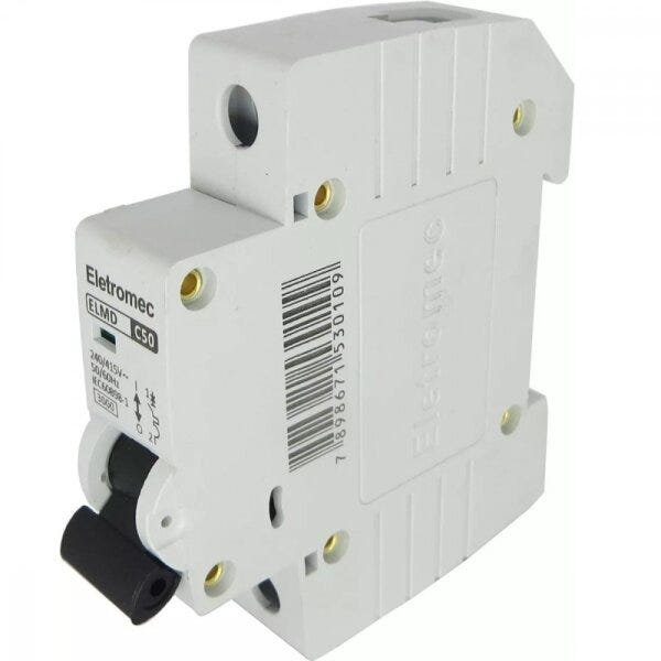 Kit 3 Disjuntor 50a Amperes Monopolar Curva C - Eletromec | MadeiraMadeira