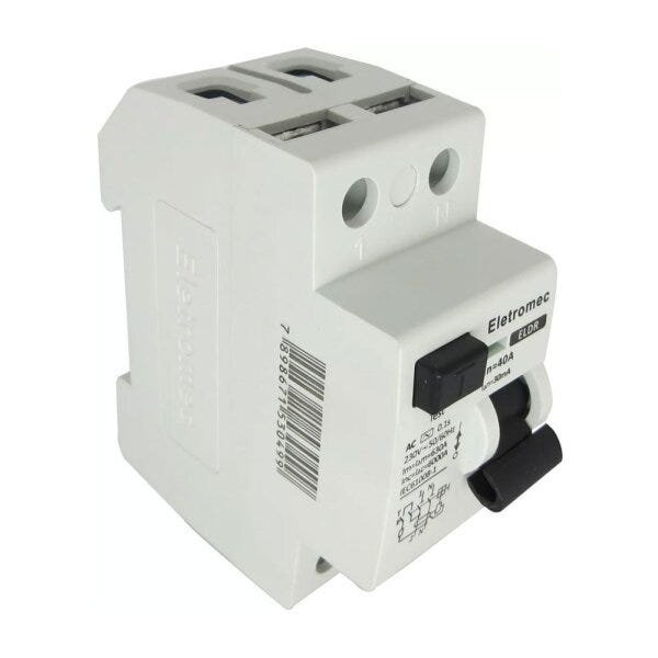 Interruptor Diferencial Dr 40a 2p 30ma 400v ELDR-240-30 - Eletromec | MadeiraMadeira