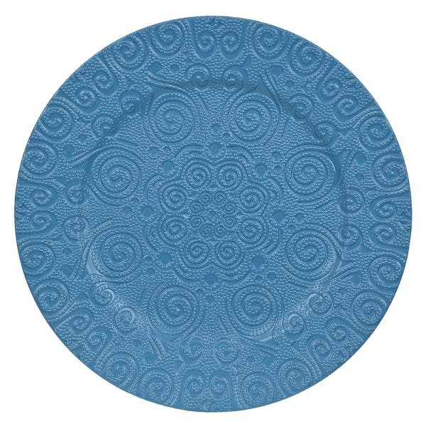 Kit de 6 Sousplat Azul em Plástico 33cm | MadeiraMadeira