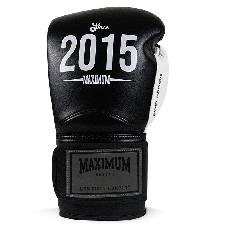 Luva Pró Preto Profissional Maximum Couro WLN Maximum Fight 16 oz ...