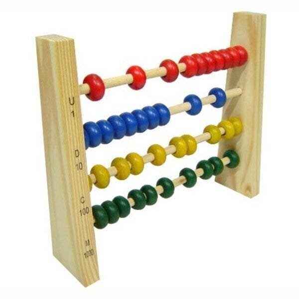 Ábaco Fechado em Madeira - 4 Varetas - Multicolorido - Ciabrink ...