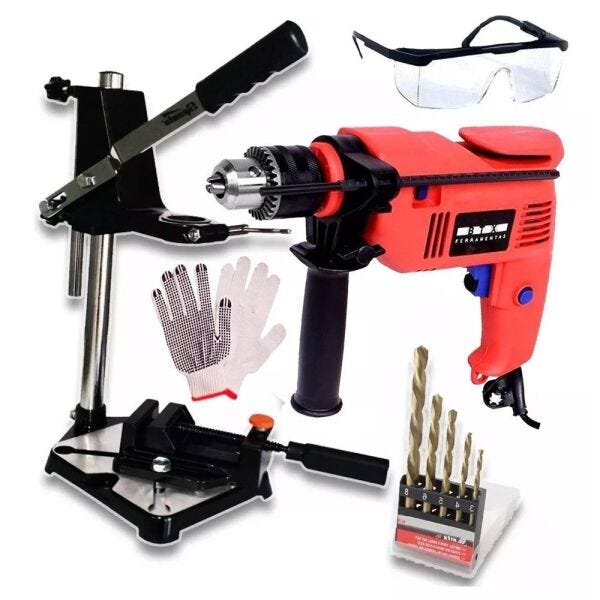 Kit Suporte Bancada E Furadeira 500w 127V Reforçado + Brindes - 220V ...