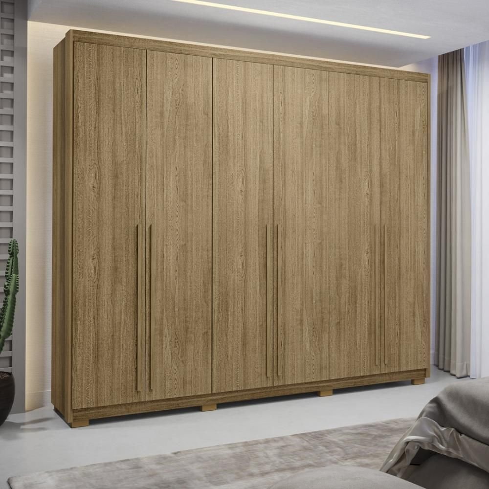 Guarda Roupa Casal 6 Portas 3 Gavetas Dubai Majestic - Nature ...