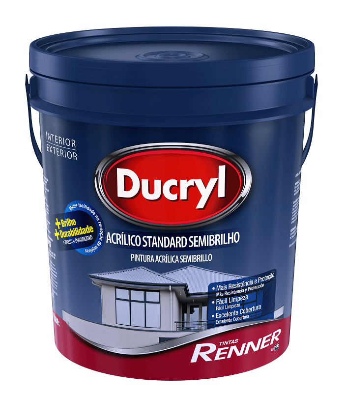 Tinta Ducryl Standard Semibrilho 18L Renner Chocolate | MadeiraMadeira