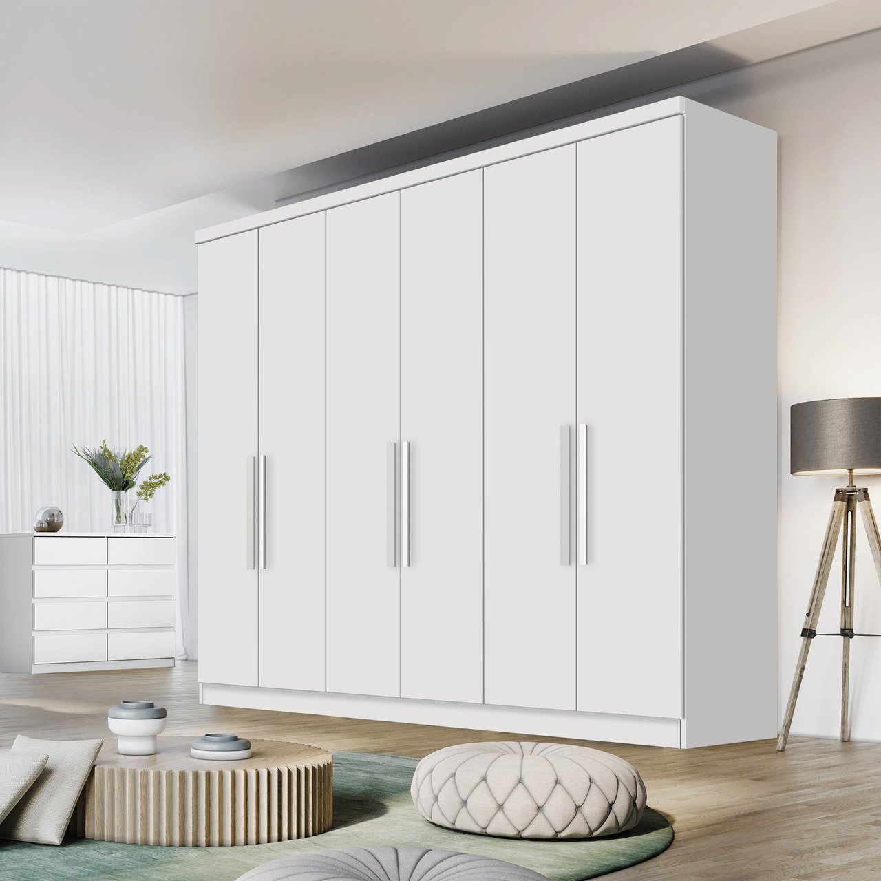 Guarda Roupa Casal com 06 Portas e 08 Gavetas Vértice Novo Horizonte ...