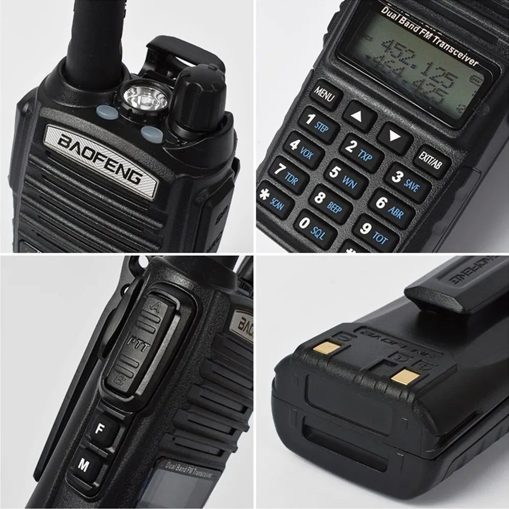 Rádio Comunicador Walk Talk 5w VHF UHF FM Dual Band Walkie-talkies ...
