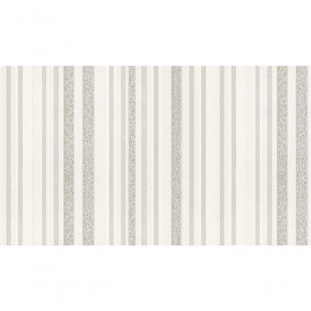 Papel de Parede Color Key - Listrado Cinza Claro e Creme. | MadeiraMadeira