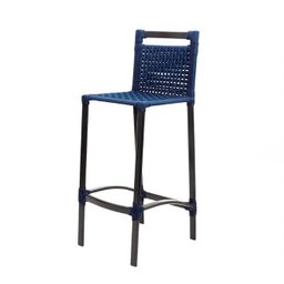 Banqueta Corda Nautica Azul Marinho | MadeiraMadeira