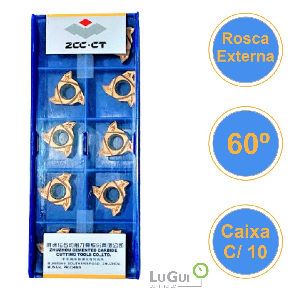 Inserto Para Torno Pastilha Para Rosca Rt16 01W - g60p Zcc | MadeiraMadeira