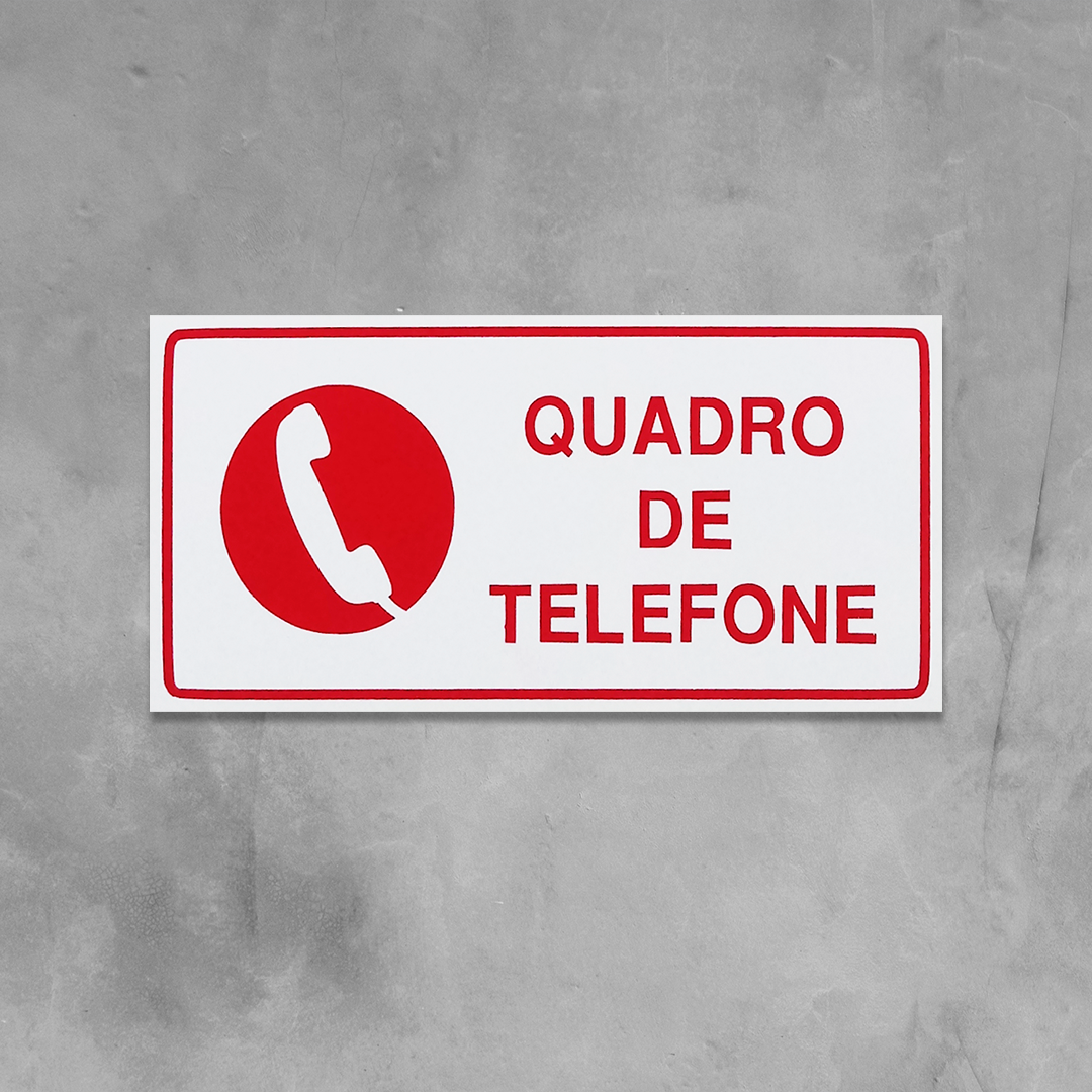 Combo 10 Placas De Sinalização Quadro De Telefone 20x10 Acesso - X-743 ...