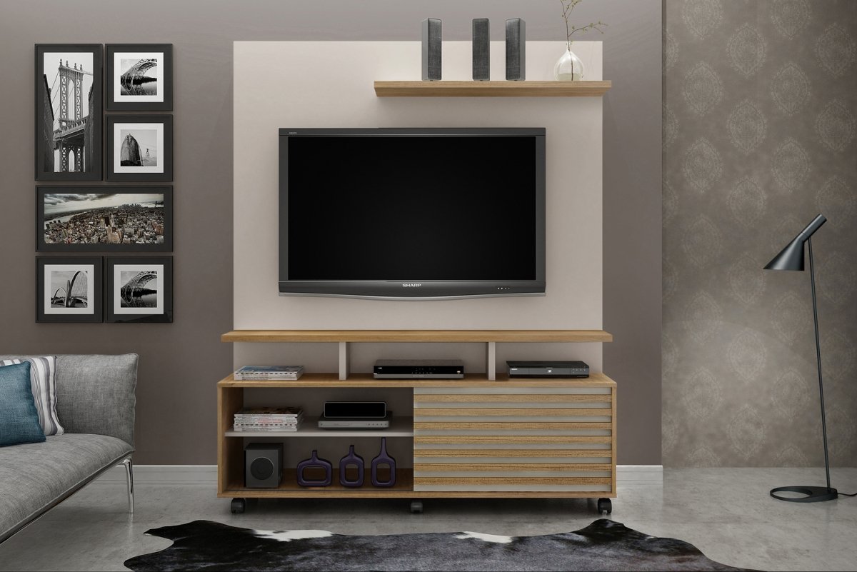 Home Theater Star Valdemoveis Off White/Cinamomo | MadeiraMadeira