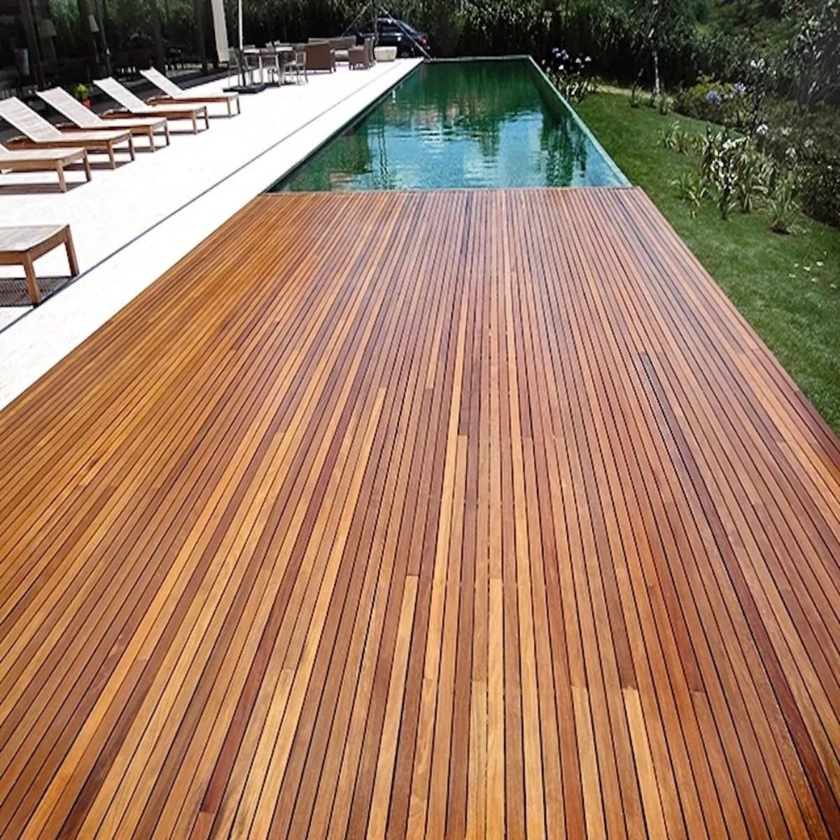 Deck De Madeira Ipê Rajado 14cm - 1m² | MadeiraMadeira