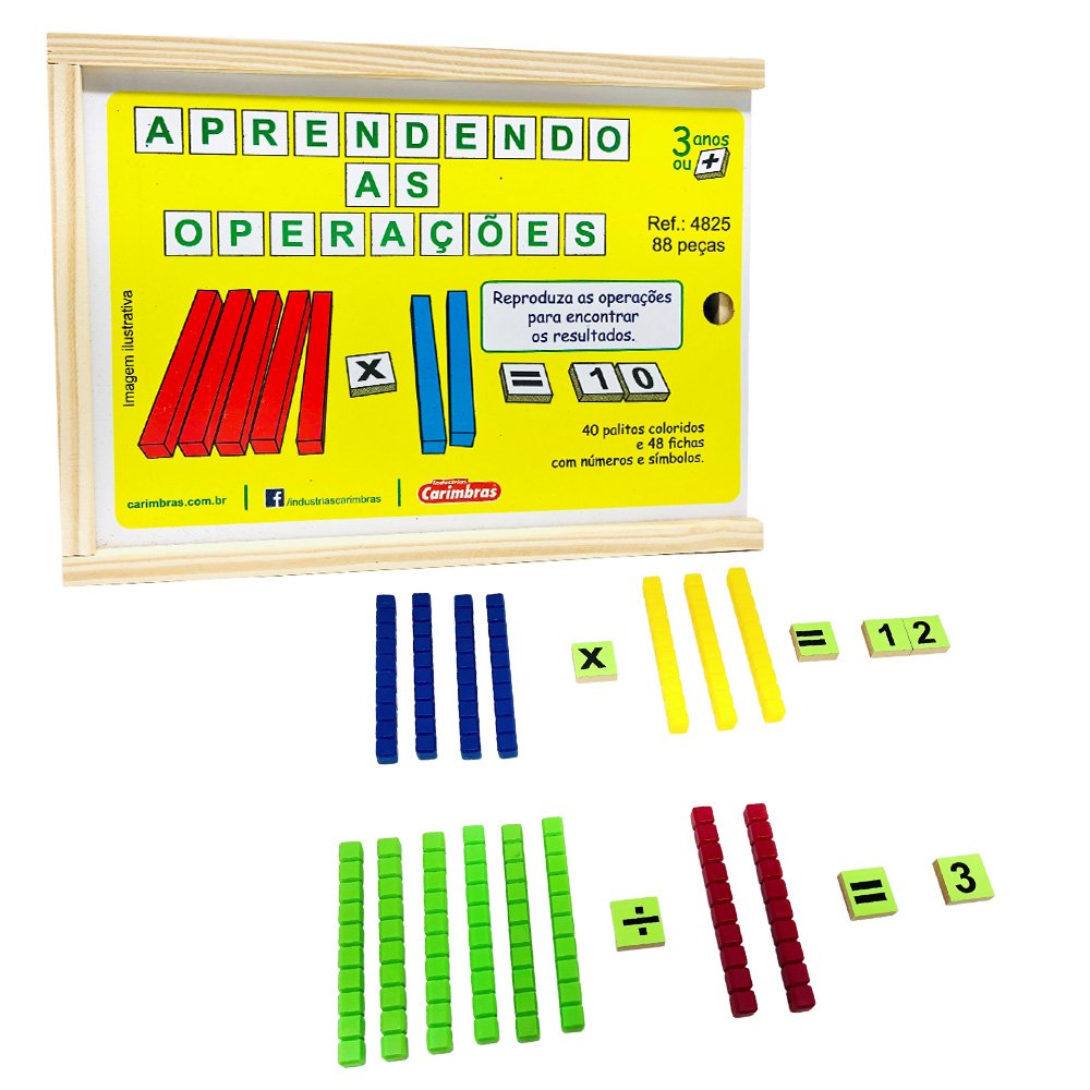 Brinquedo de Matemática Aprendendo as Operações Carimbras | MadeiraMadeira