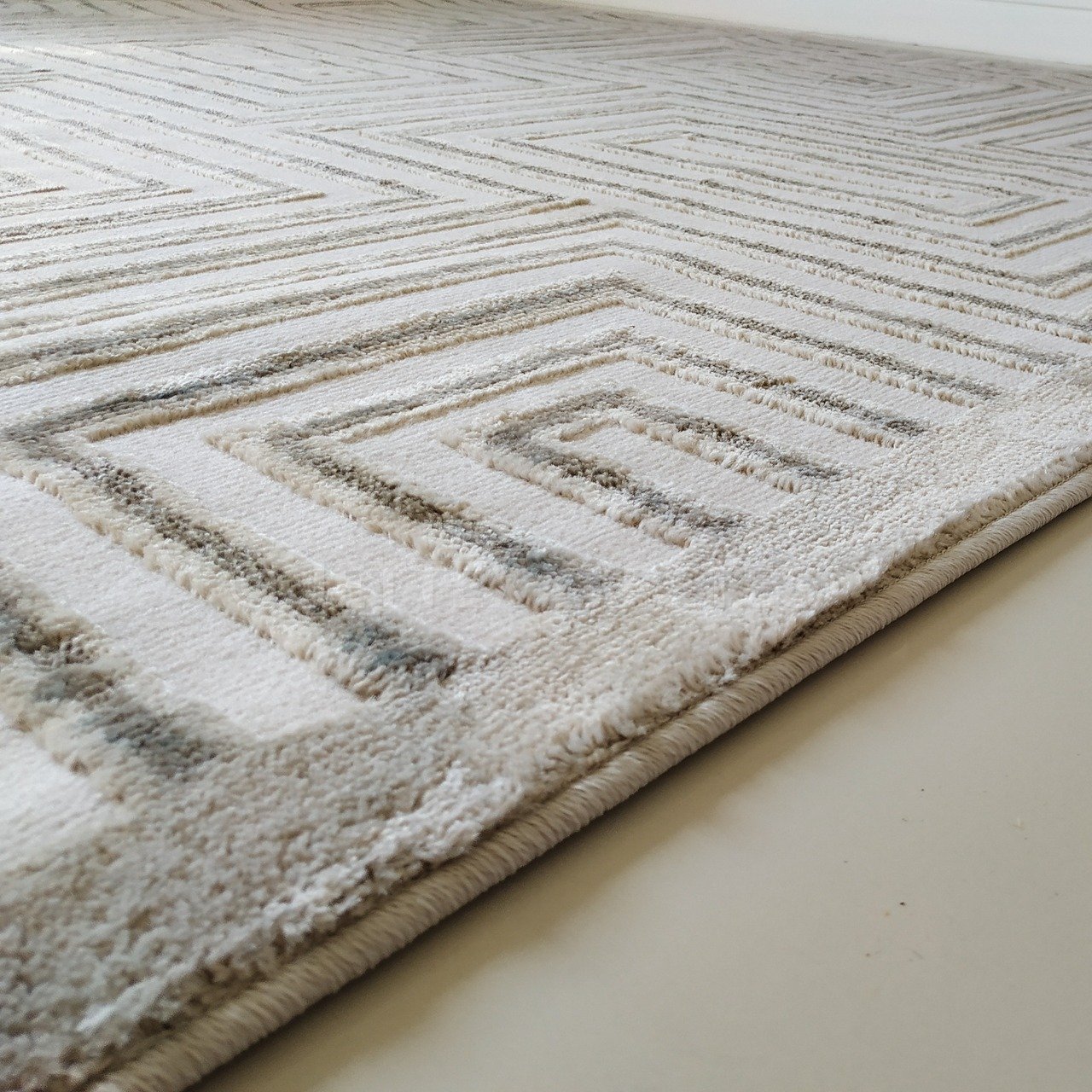 Tapete para Sala Quarto Geométrico 3,50x4,50 Manara 0001 Bege ...