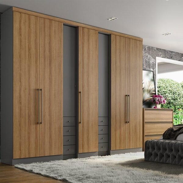 Guarda-Roupa Thb Móveis Absolut Plus 7 Portas | MadeiraMadeira