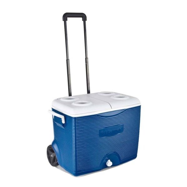 Cooler térmico com Rodas 42,5 Litros Azul RB072 - Rubbermaid ...