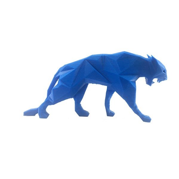 Pantera Pet Low Poly Decoração 3D:Azul | MadeiraMadeira
