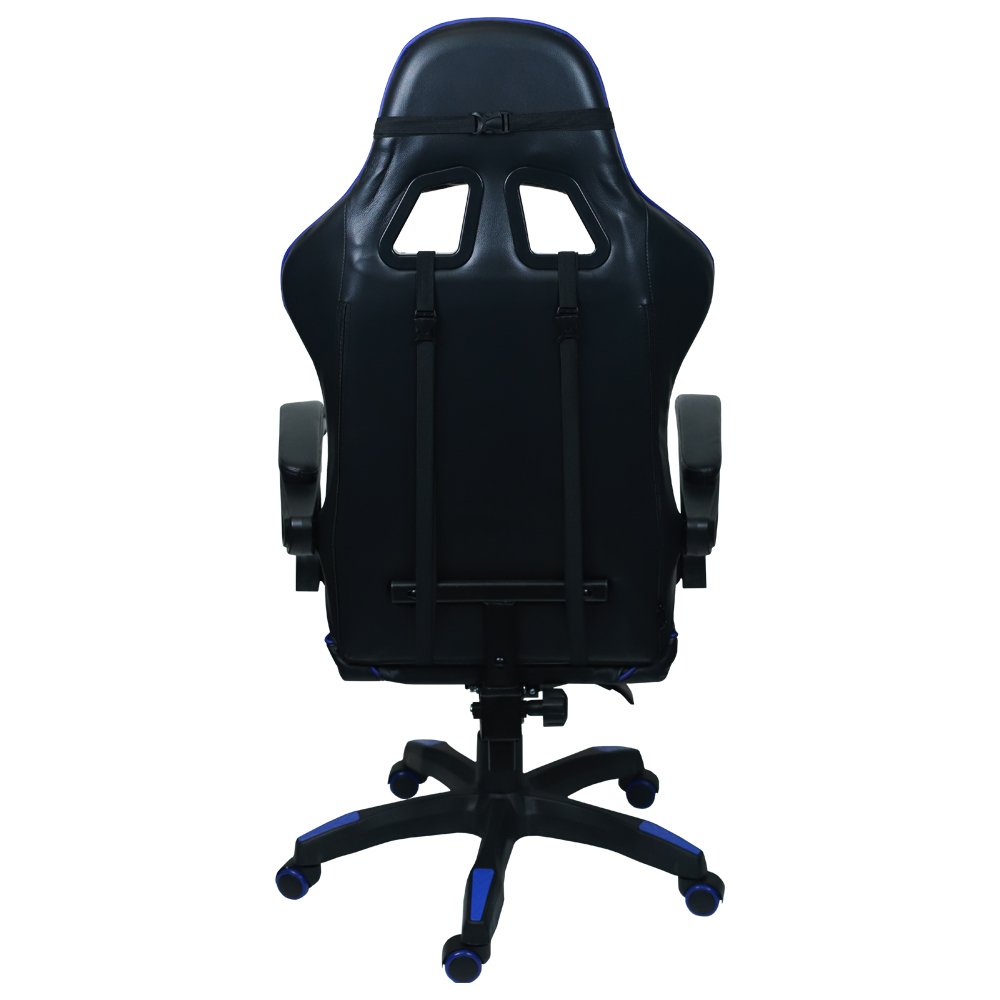 CADEIRA GAMER AZUL MAX HERO GIRATORIA COM AJUSTE DE ALTURA E BRAÇO FIXO ...