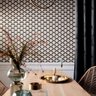 Papel de Parede Vinilico Pavão Cinza Preto Dourado Melody | MadeiraMadeira