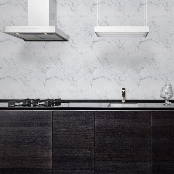 Papel de Parede Adesivo Pedra Mármore Cinza - PA9041 - 2,50m X 48cm ...