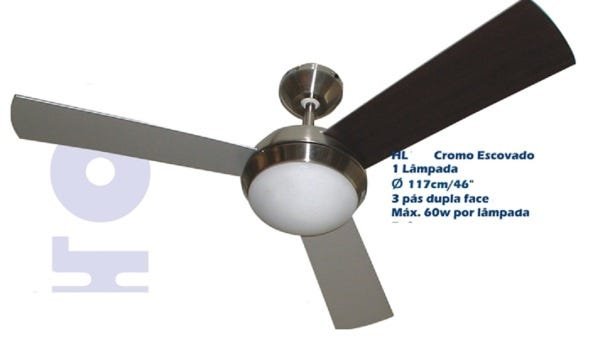 Ventilador de Teto 3 Pás - Homeline Hl 61 Fox Escovado 127V ...